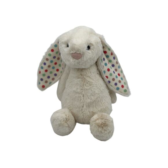 Jellycat | Toys | Jellycat London 2 Polka Dot Cream Bashful Bunny Rabbit Plush Toy Rare | Poshmark